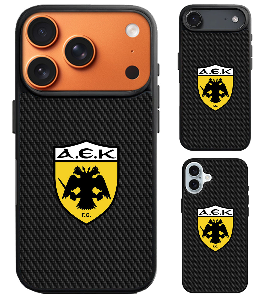 AEK Athens FC Carbon iPhone Air | iPhone 17 | 17 Pro | 17 Pro Max Case ...