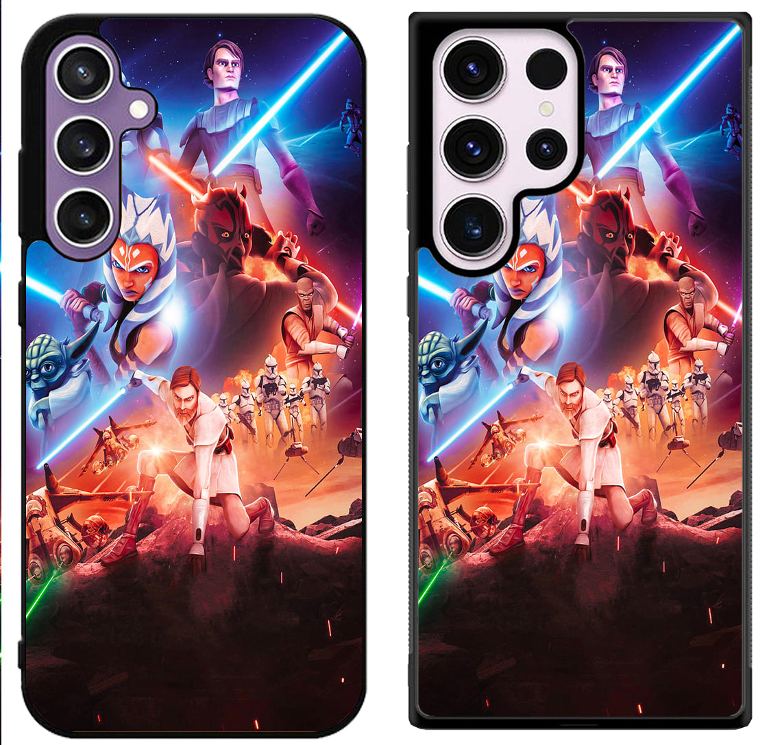 Clone Wars Wallpaper Samsung Galaxy S24 | S24+ | S24 Ultra Case – Saloreea