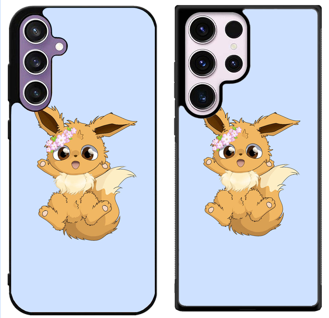 Eevee Cute pokemon Samsung Galaxy S24 | S24+ | S24 Ultra Case – Saloreea