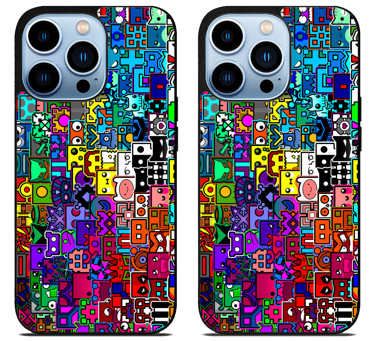 Geometry Dash Icon Collage iPhone 15 Pro | iPhone 15 Pro Max Case ...