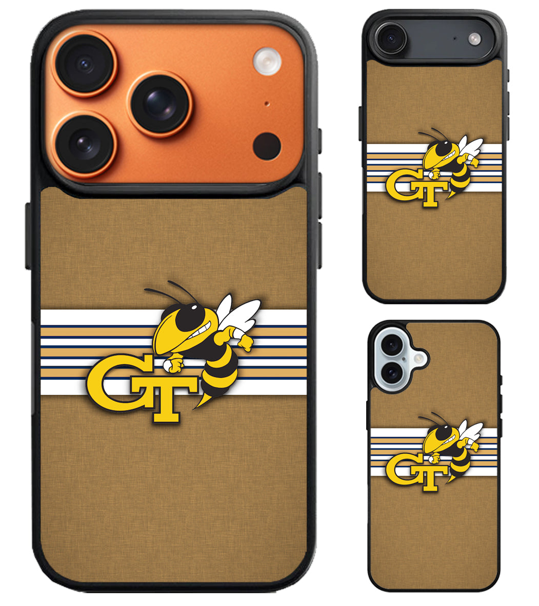 Georgia Tech Yellow Jackets Stripe iPhone Air | iPhone 17 | 17 Pro | 1 ...