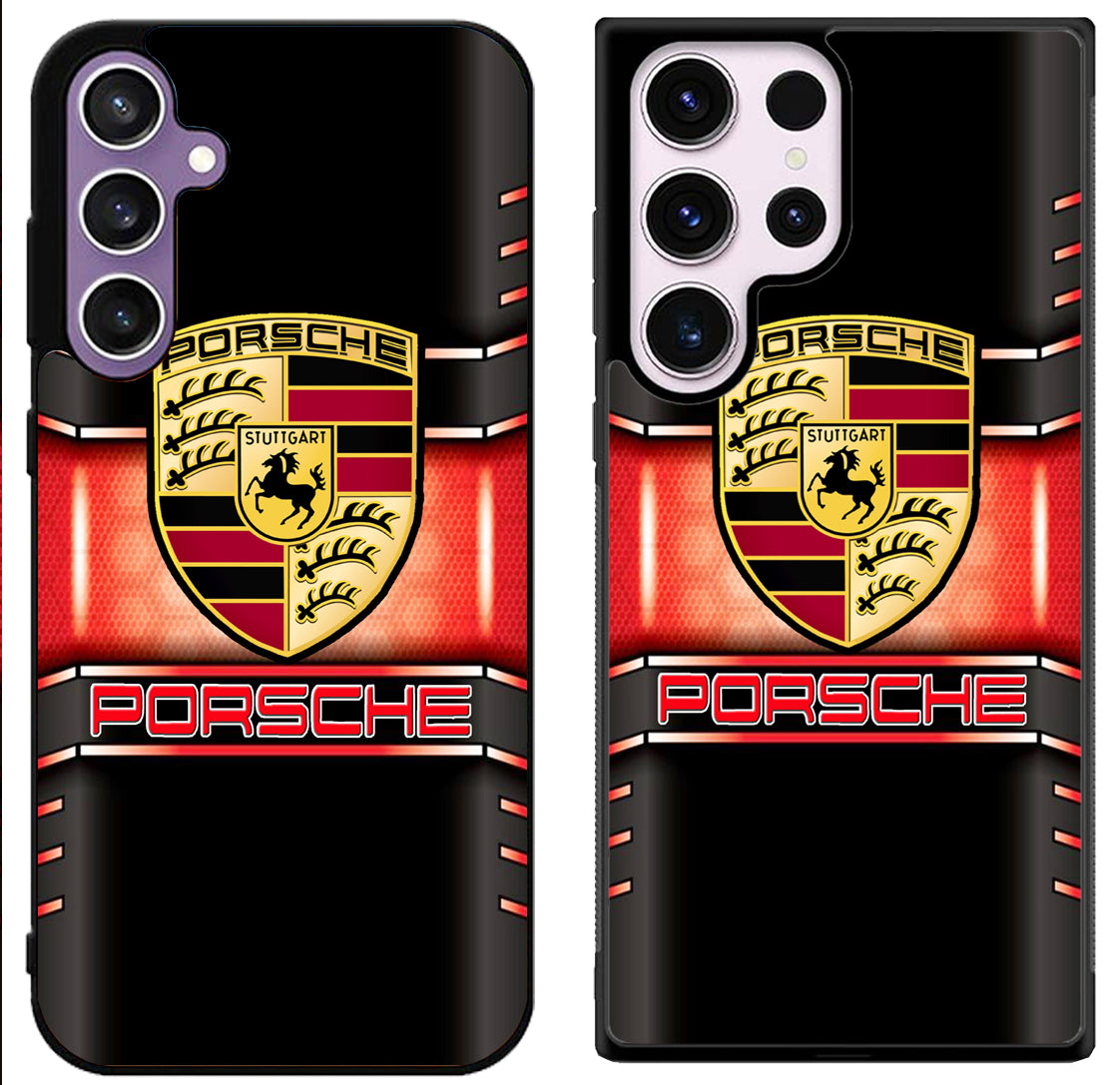 Porsche Logo Metallic Samsung Galaxy S24 | S24+ | S24 Ultra Case – Saloreea