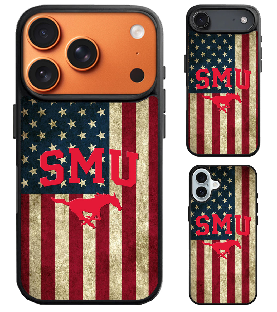 SMU Mustangs Flag Logo iPhone Air | iPhone 17 | 17 Pro | 17 Pro Max Ca ...
