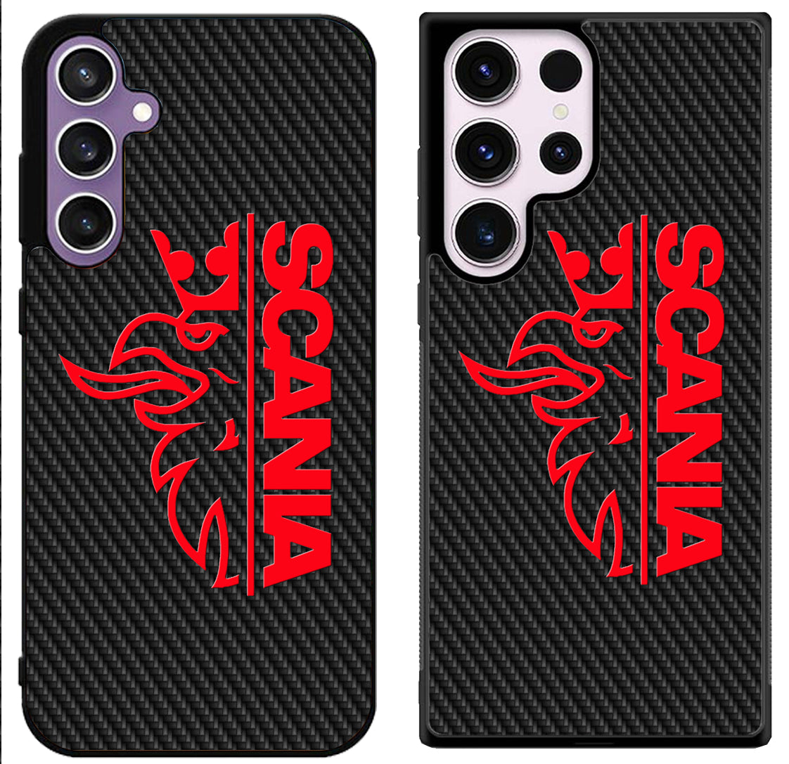 Scania Red Carbon Samsung Galaxy S24 | S24+ | S24 Ultra Case – Saloreea